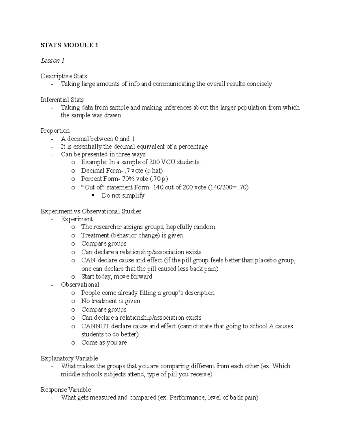 Stats Module 1 Lecture Notes 1 Stats Module 1 Lesson 1 Descriptive Stats Taking Large