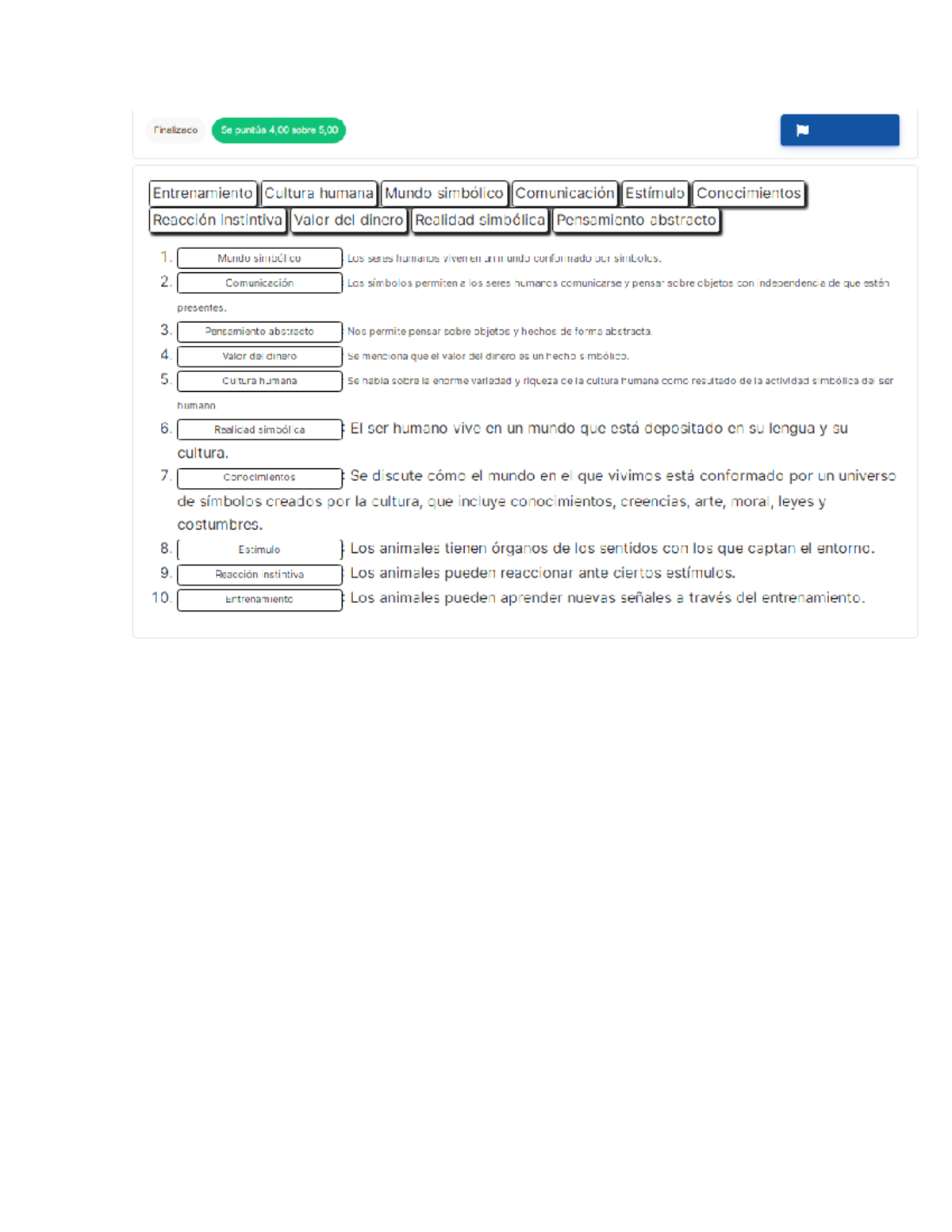 Actividad 6 - Cuestionario Arrastrar y Soltar - Finalizado Se puntúa 4 ...