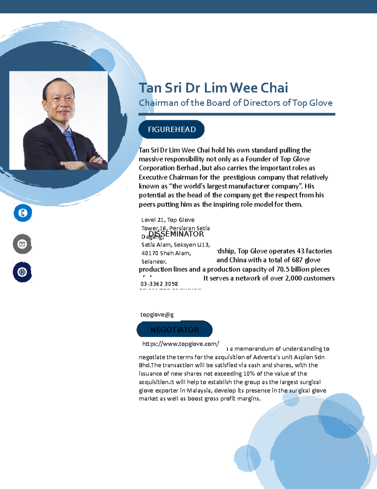 Tan Sri Dr Lim Wee Chai - Top Glove CEO - Tan Sri Dr Lim Wee Chai ...
