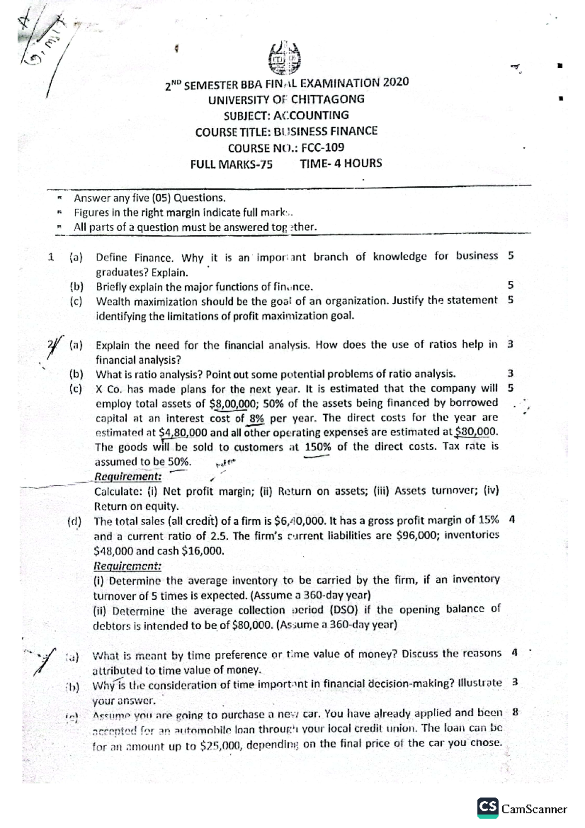 Year Question 3rd Semester - Fundamentals of Banking - Studocu