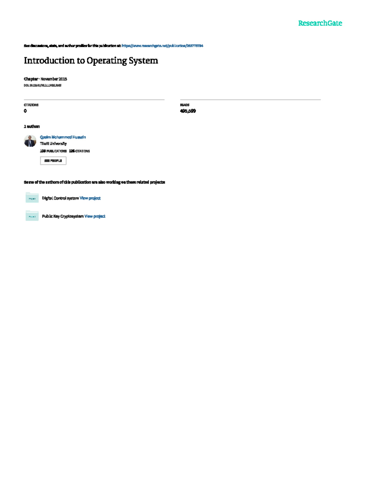 Intro to os - Bsc. mathematics and computer science - Studocu