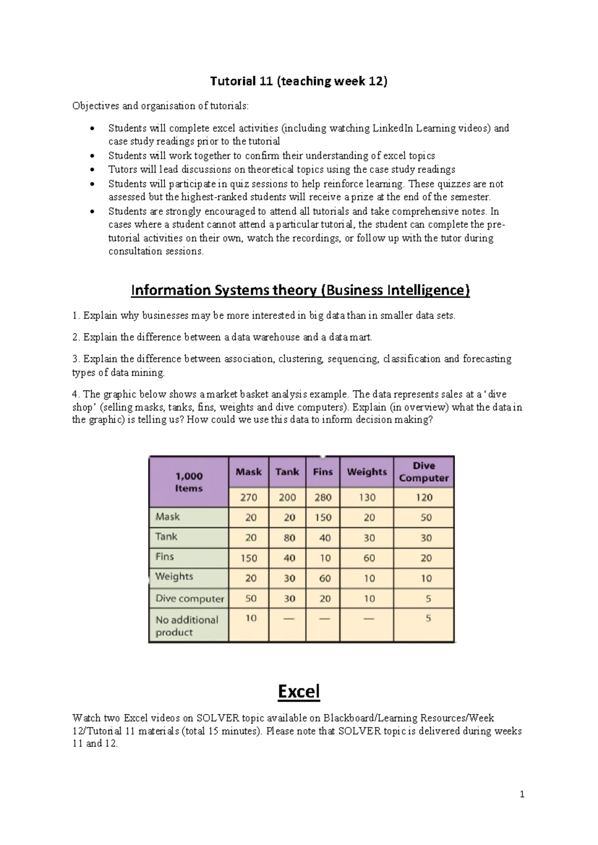 Tutorial 11 Pre Tutorial Tasks 1 Tutorial 11 Teaching Week 12 Objectives And Organisation Of 1947