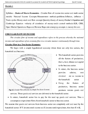 Economics module 3 - Note - Notes were prepared strictly for academic ...