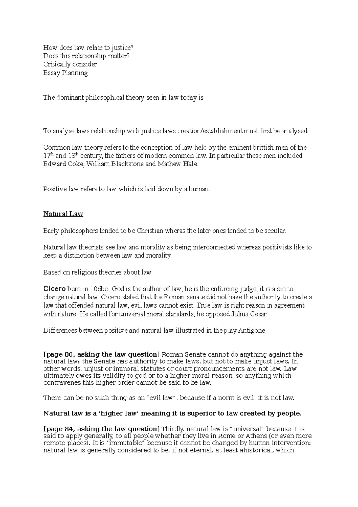 Essay Planning - How does law relate to justice? Does this relationship ...