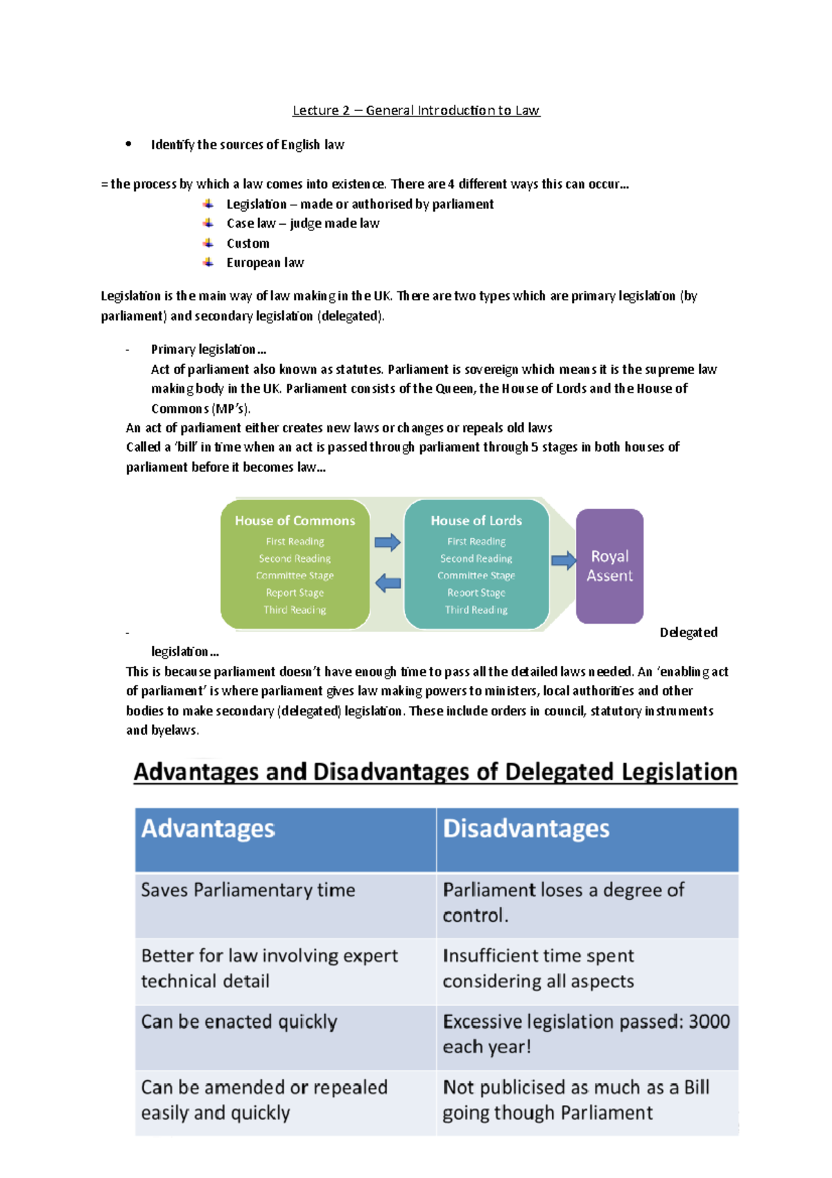 Lecture 2 - General Introduction to Law - Lecture 2 – General ...