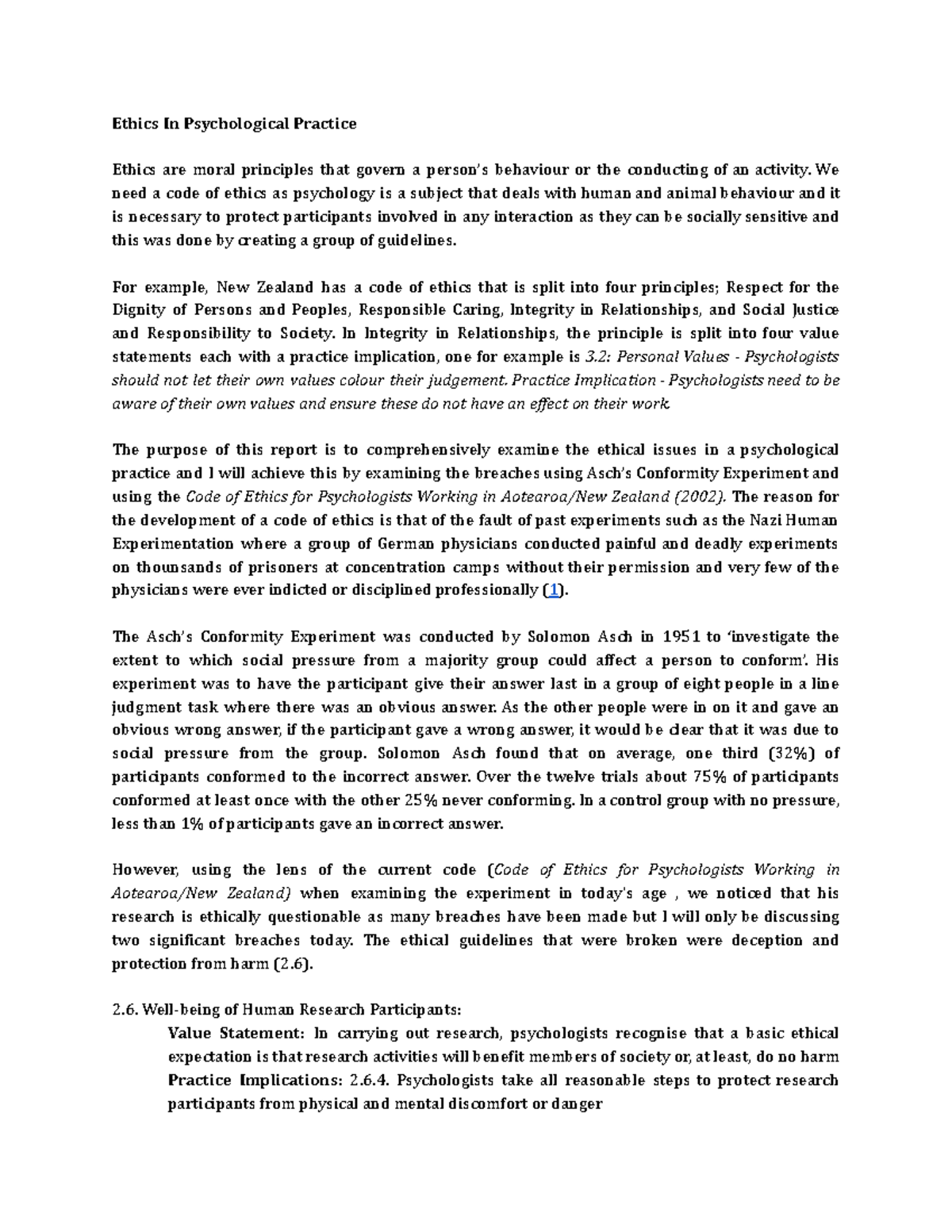 Asch’s Conformity Experiment (year 12 Psychology ncea level 2) - Ethics ...