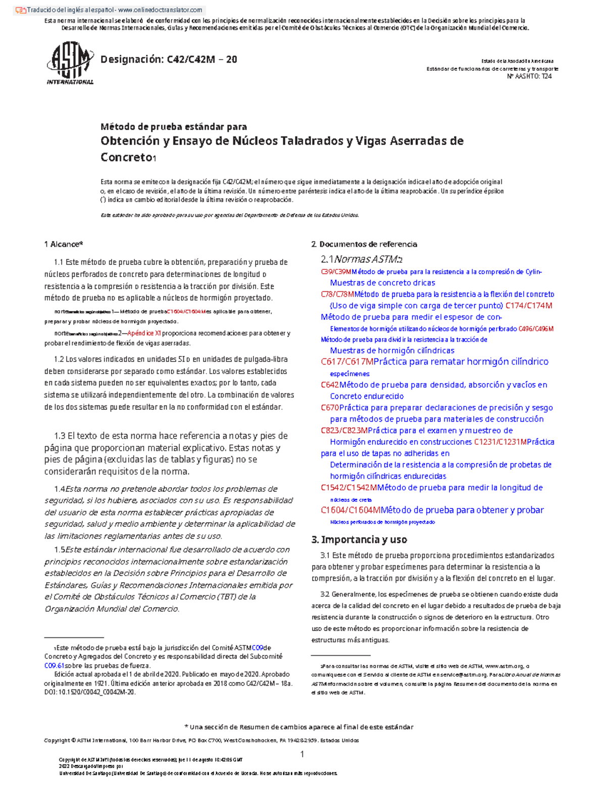 C42 C42M-20 Standard Test Method for Obtaining and Testing Drilled ...
