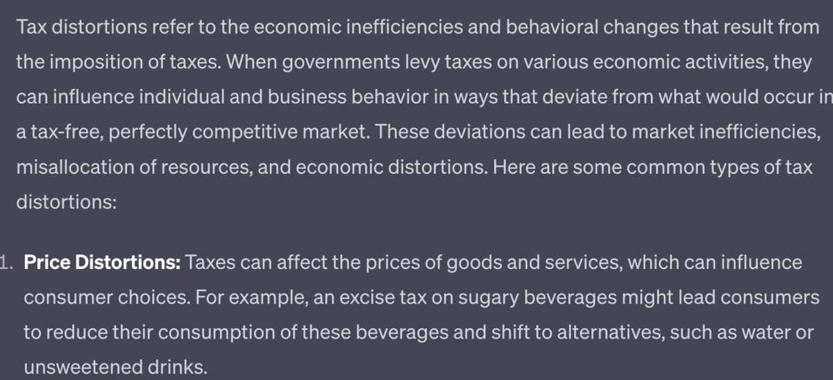 Tax distortion note - Economic Principles and Policy - Studocu