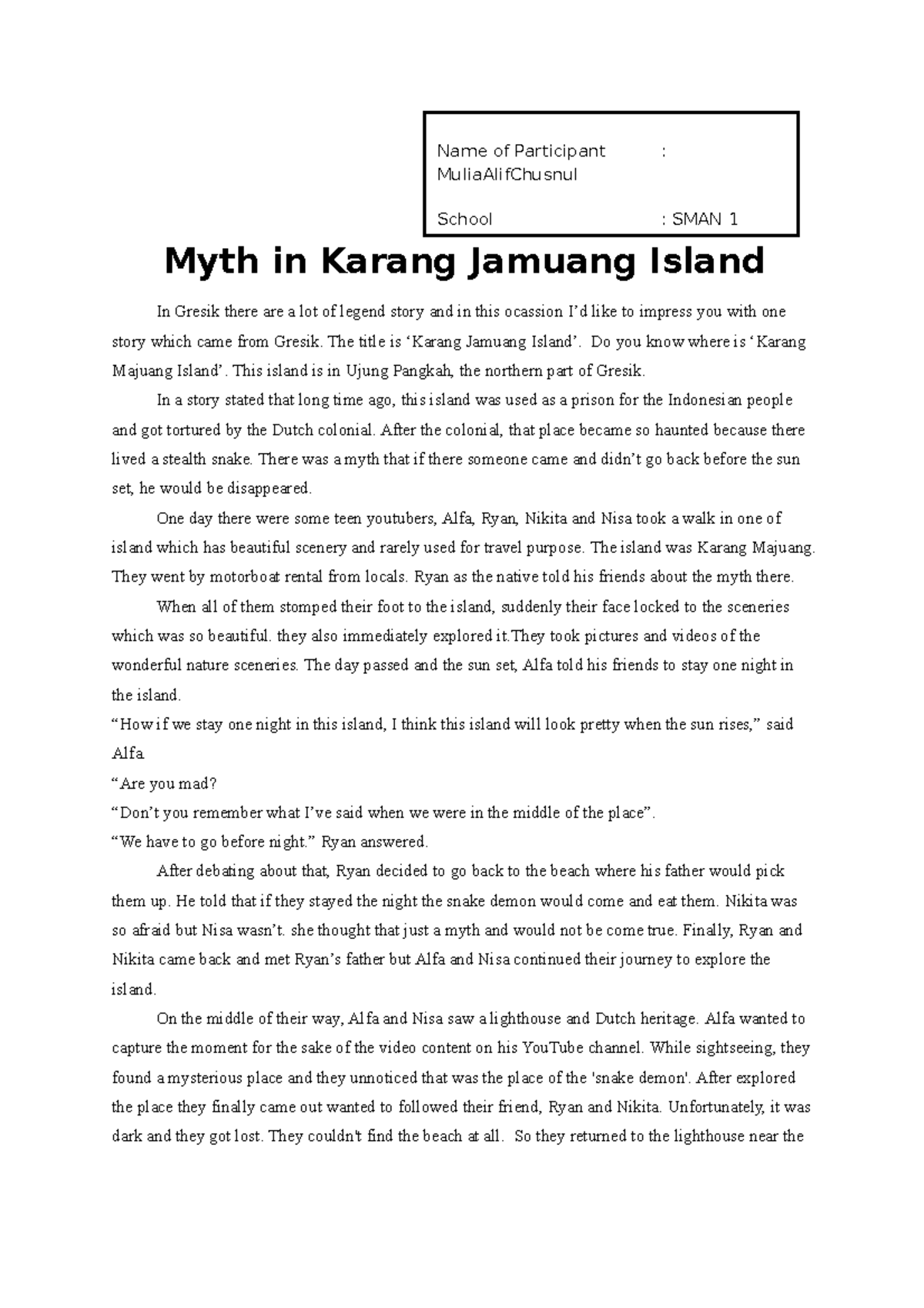 Karang Majuang Island ready[Replica] - Myth in Karang Jamuang Island In ...