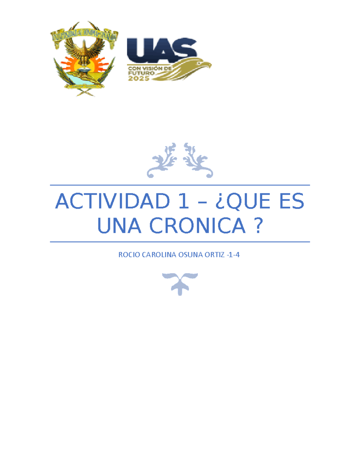 Actividad 1 comunicacion segunda unidad - ACTIVIDAD 1 – ¿QUE ES UNA ...