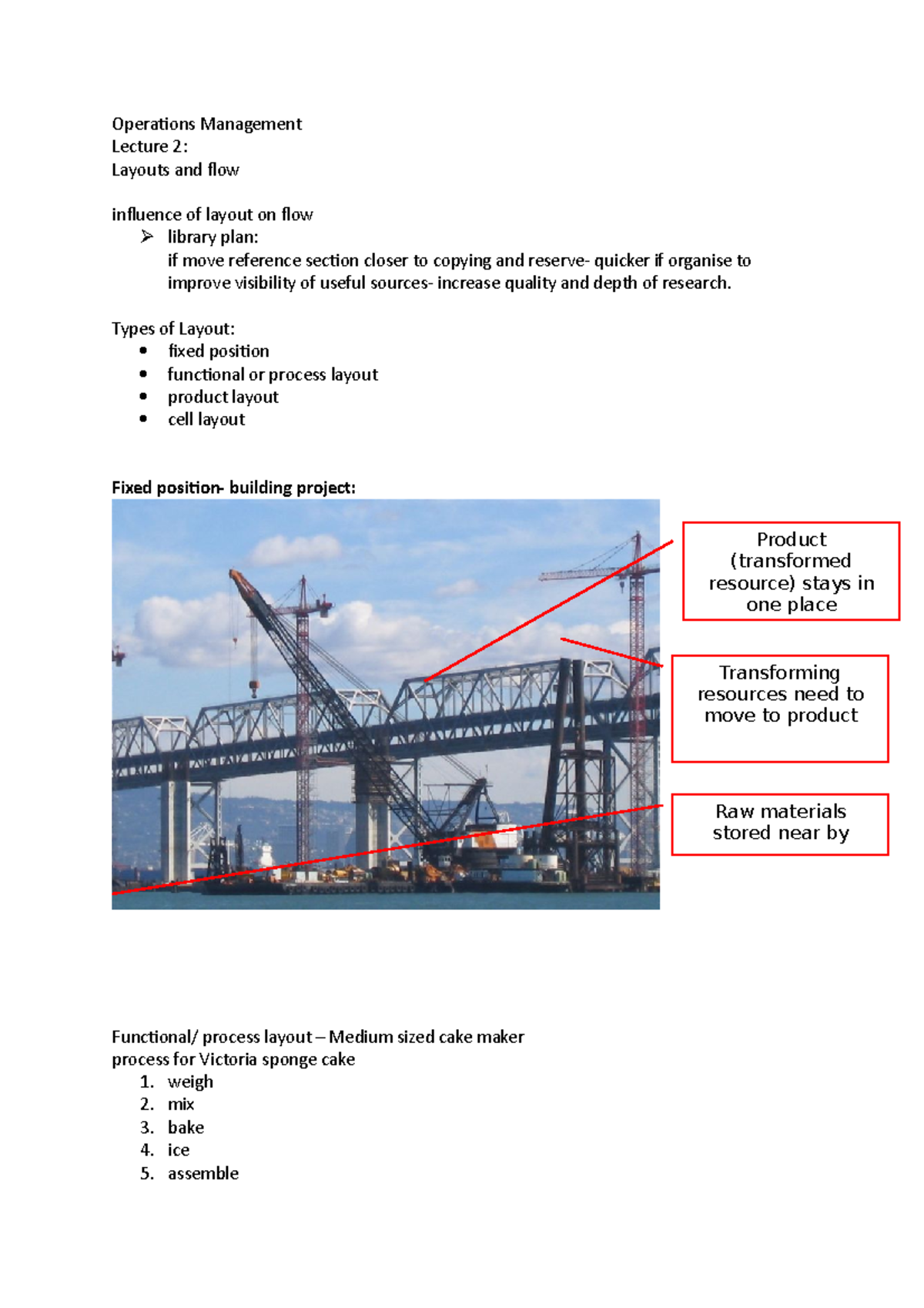 Lecture 2 - Operations Management Lecture 2: Layouts and flow influence ...