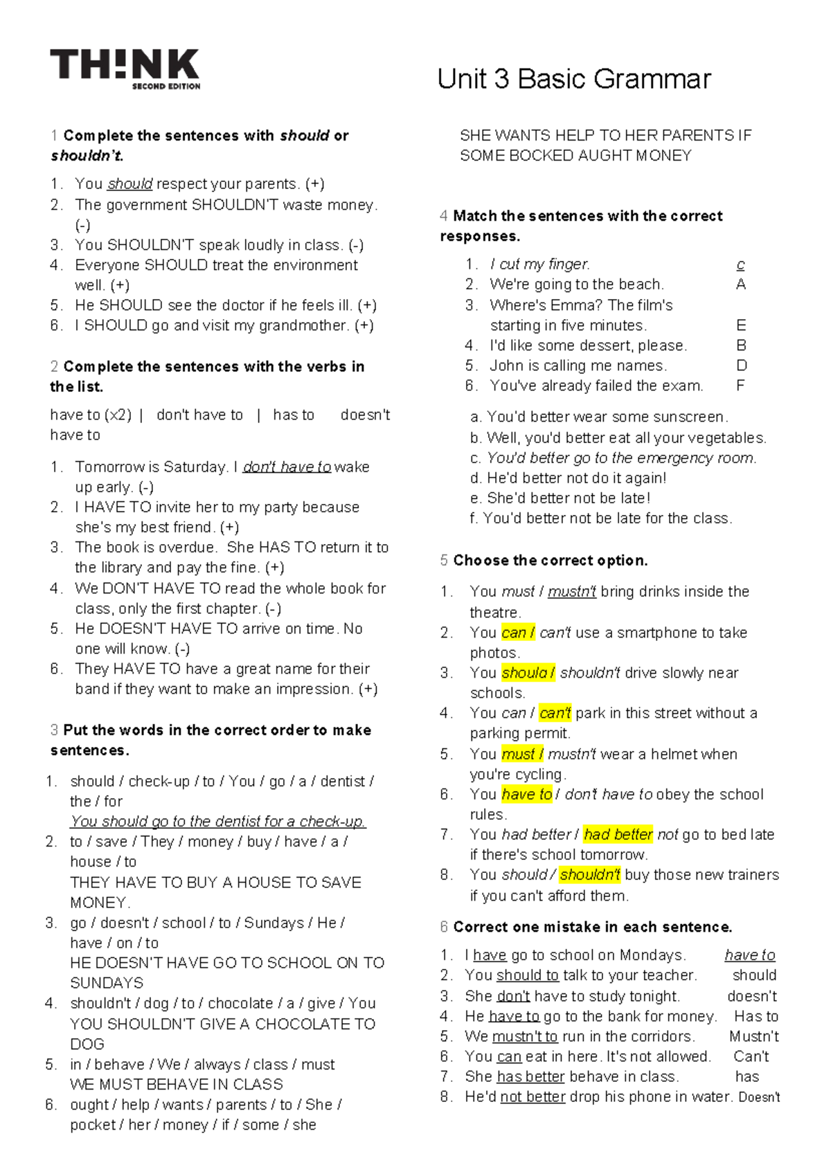 EXAMEN ll VIRTUAL PRESENT PERFECT SIMPLE PAST Y VERBOS - Unit 3 Basic ...