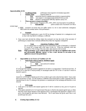 Contracts Law Outline - 2 - Buyer’s Incidental and Consequential ...