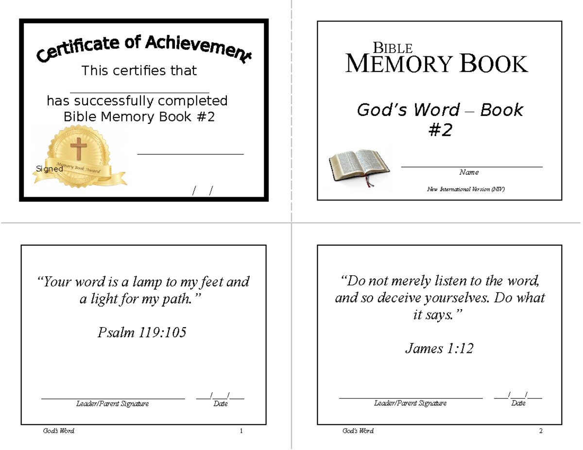 Memory verse book gods word - book 2 ...