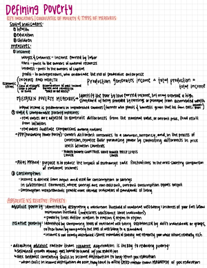 What is Poverty - Notes from documents - What is poverty? Learning ...