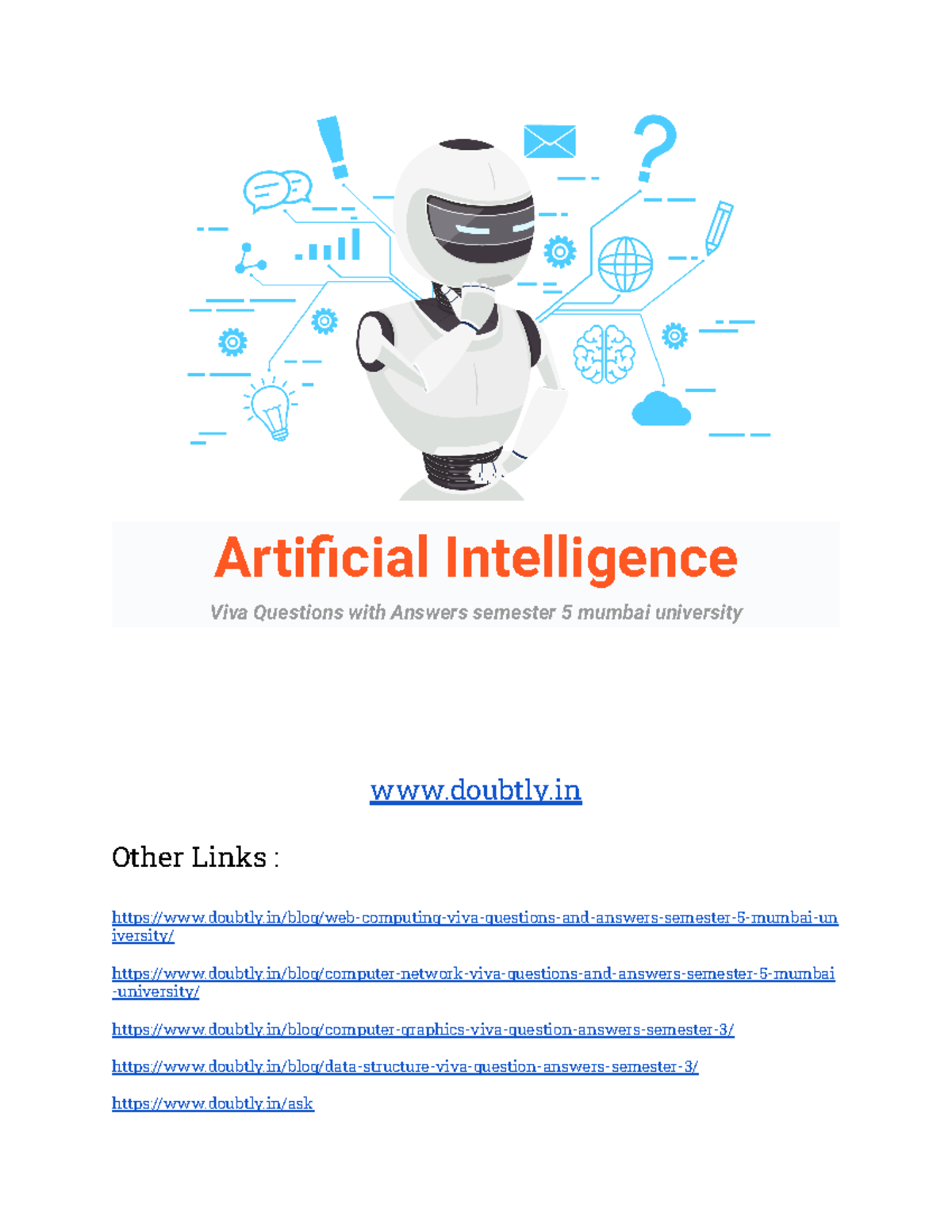 Artificial Intelligence Viva PDF by Doubtly.in - Artificial ...