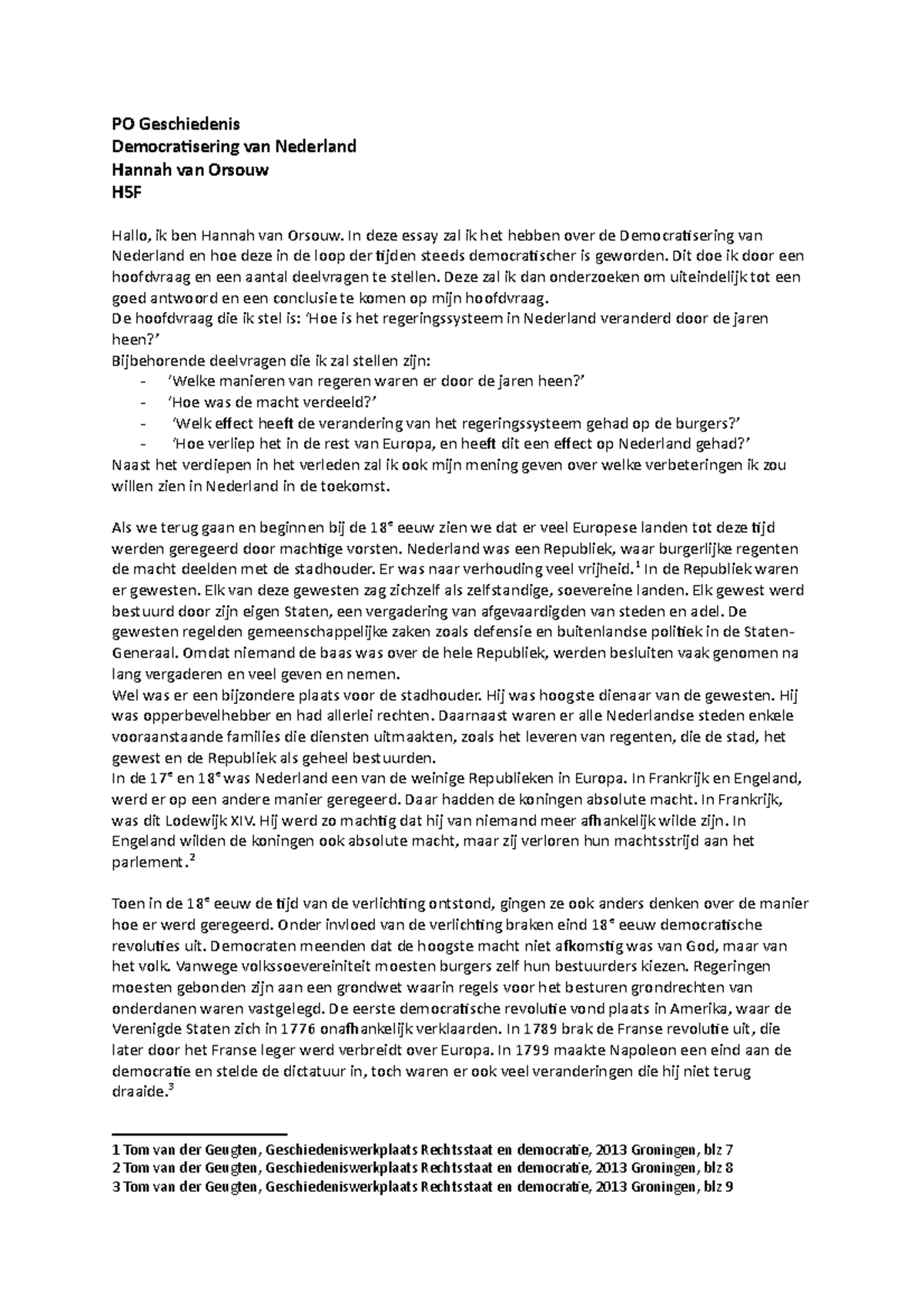 PO geschiedenis democratisering H5 - PO Geschiedenis Democratisering ...