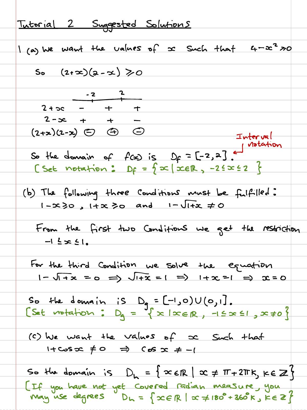 Tutorial 2 Solutions - MAM1021S - Studocu