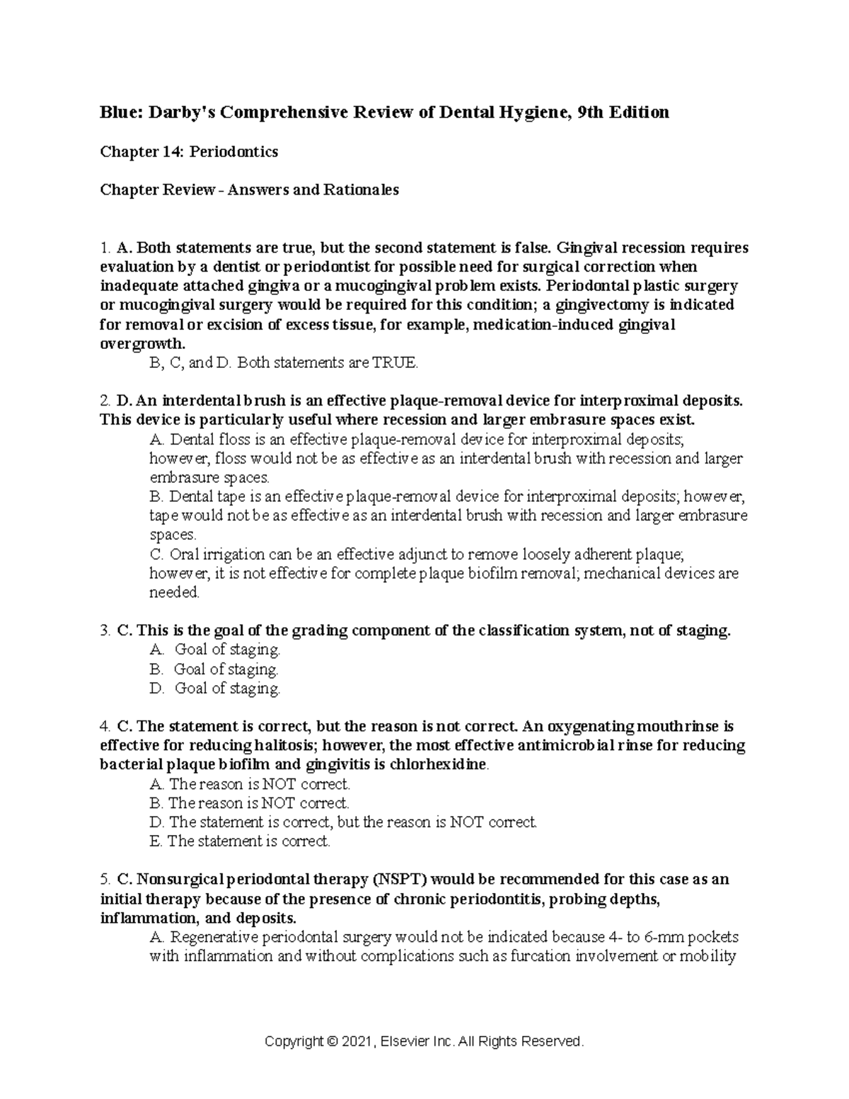 Chapter 014Darby-notes-ready. comprehensive review for dental hygiene ...