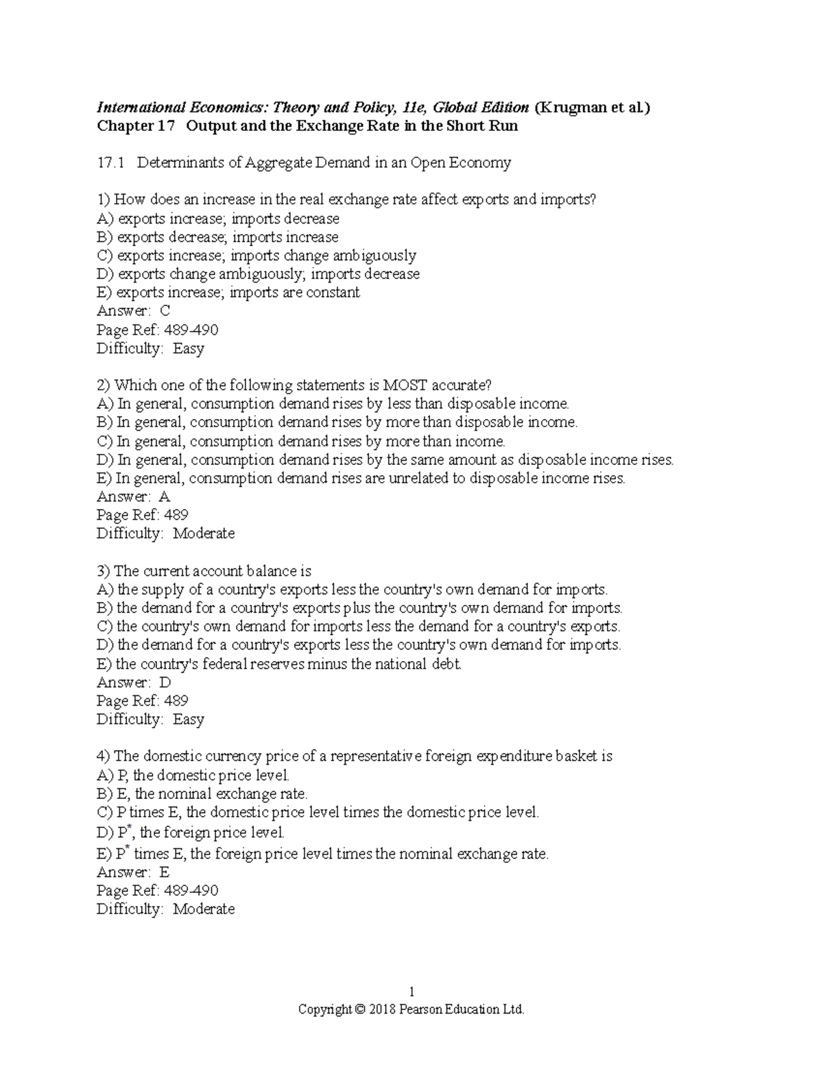 Tutorial Questions with Answers - International Economics: Theory and ...
