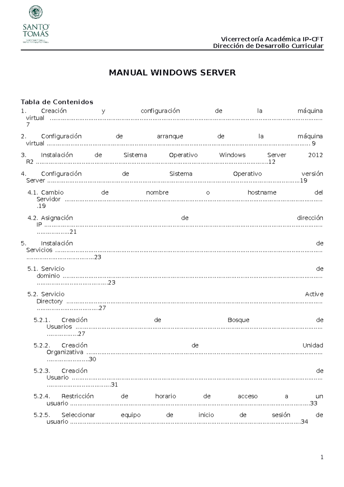 Manual Windows Server - tutorial - Dirección de Desarrollo Curricular ...