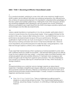 D078 Task 1 Template (1) - D078 TEM1 - Business Environment ...