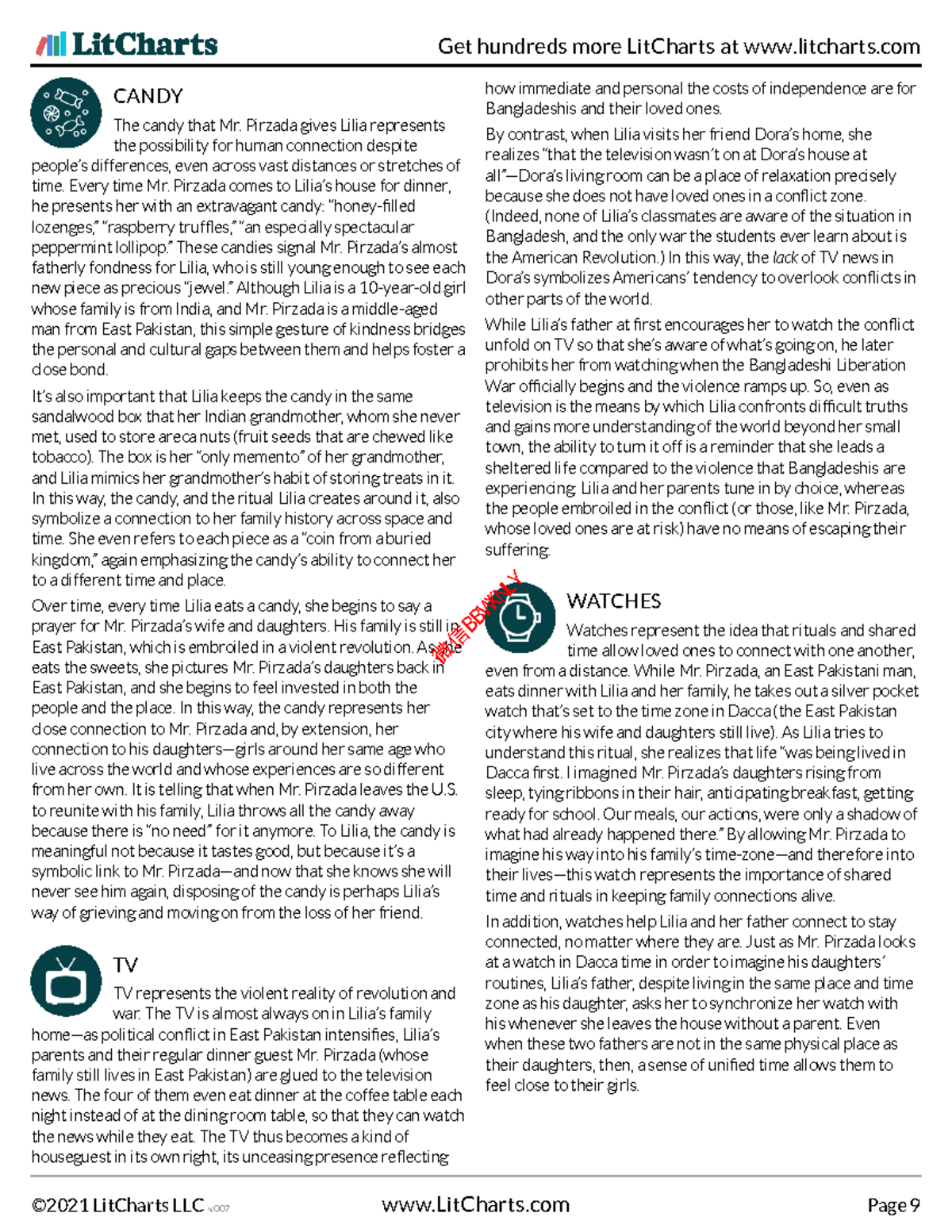 When-Mr-Pirzada-Came-to-Dine-Lit Chart 9 - CANDY The candy that Mr ...