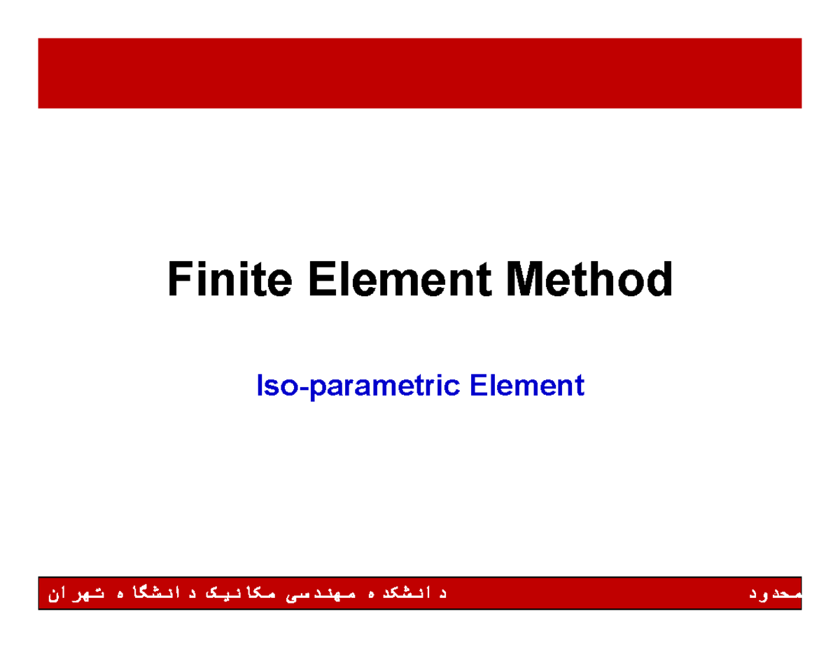 CH10-Logan - Iso-parametric Element - Finite Element method - Finite ...