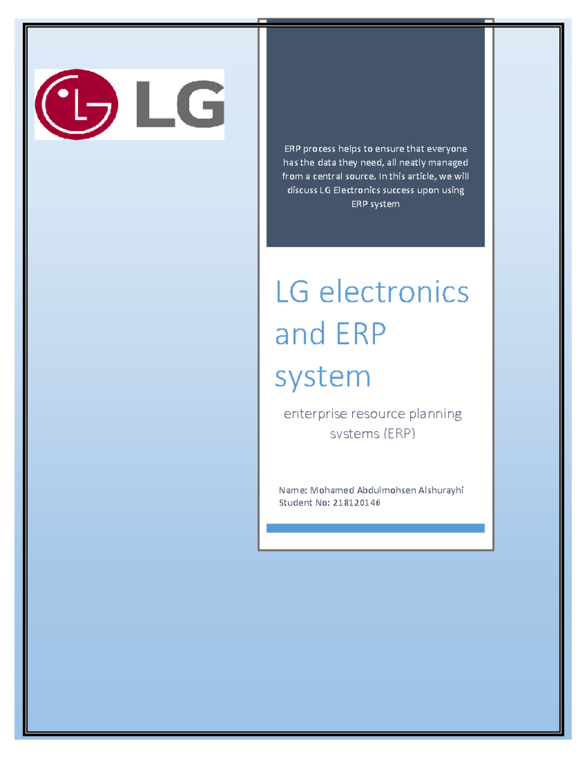 LG electronics & ERP solution - Warning: TT: undefined function: 32 ERP process helps to ensure ...