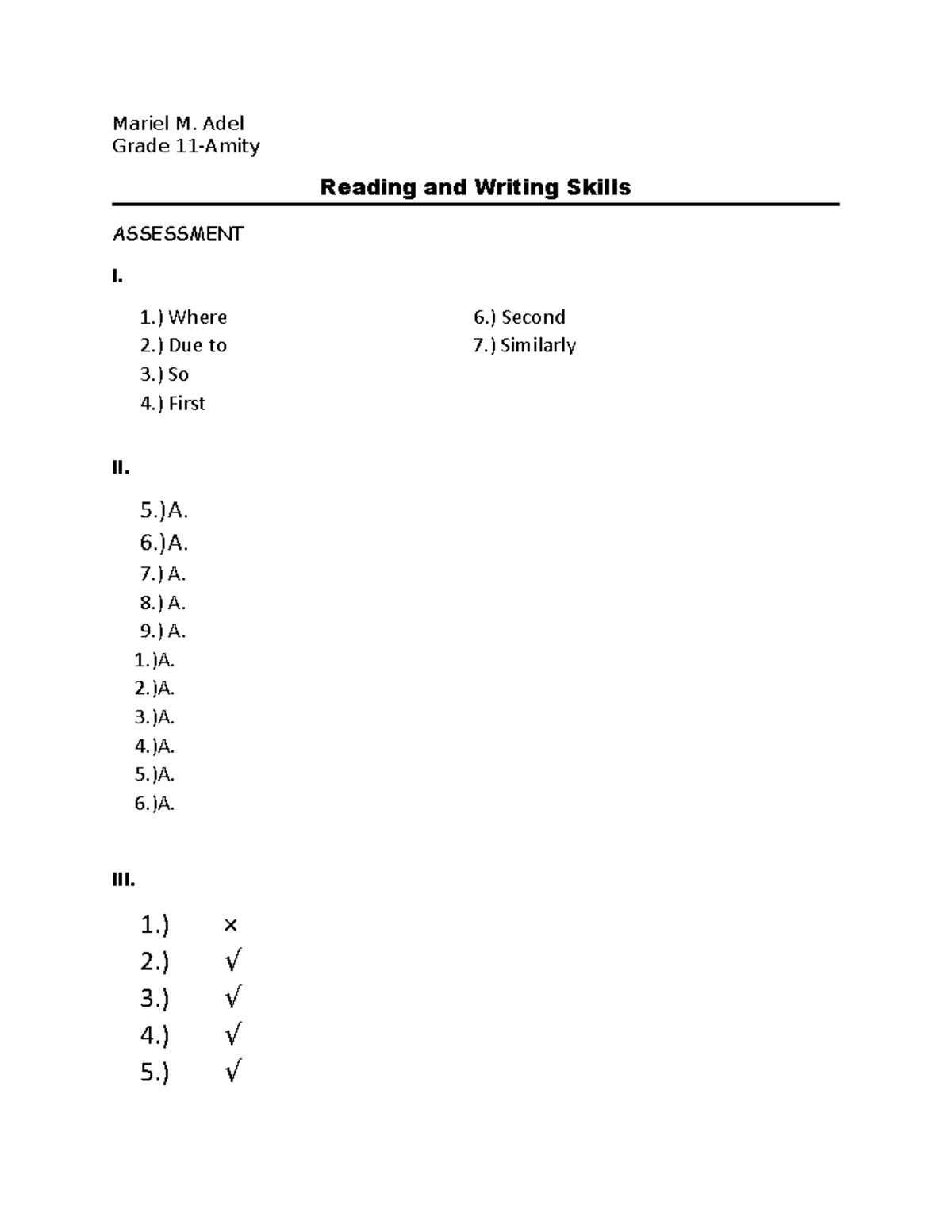 Doc1 - jbj - Mariel M. Adel Grade 11-Amity Reading and Writing Skills ...