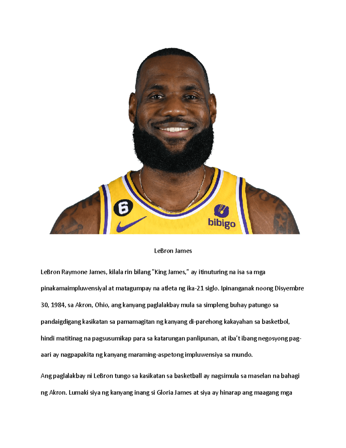 biography of lebron james - LeBron James LeBron Raymone James, kilala ...