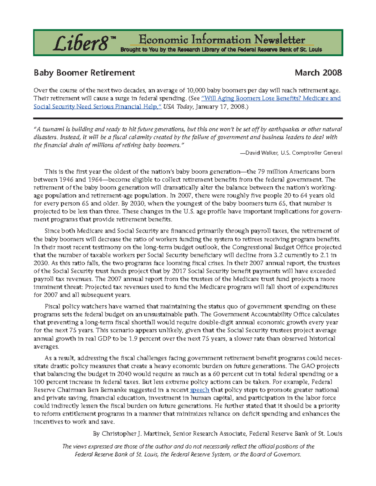 2. Baby Boomer Retirement - Their retirement will cause a surge in ...