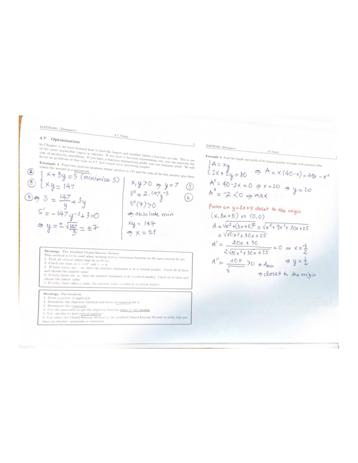 Optimization - Chapter 4 - MATH1061 - Studocu