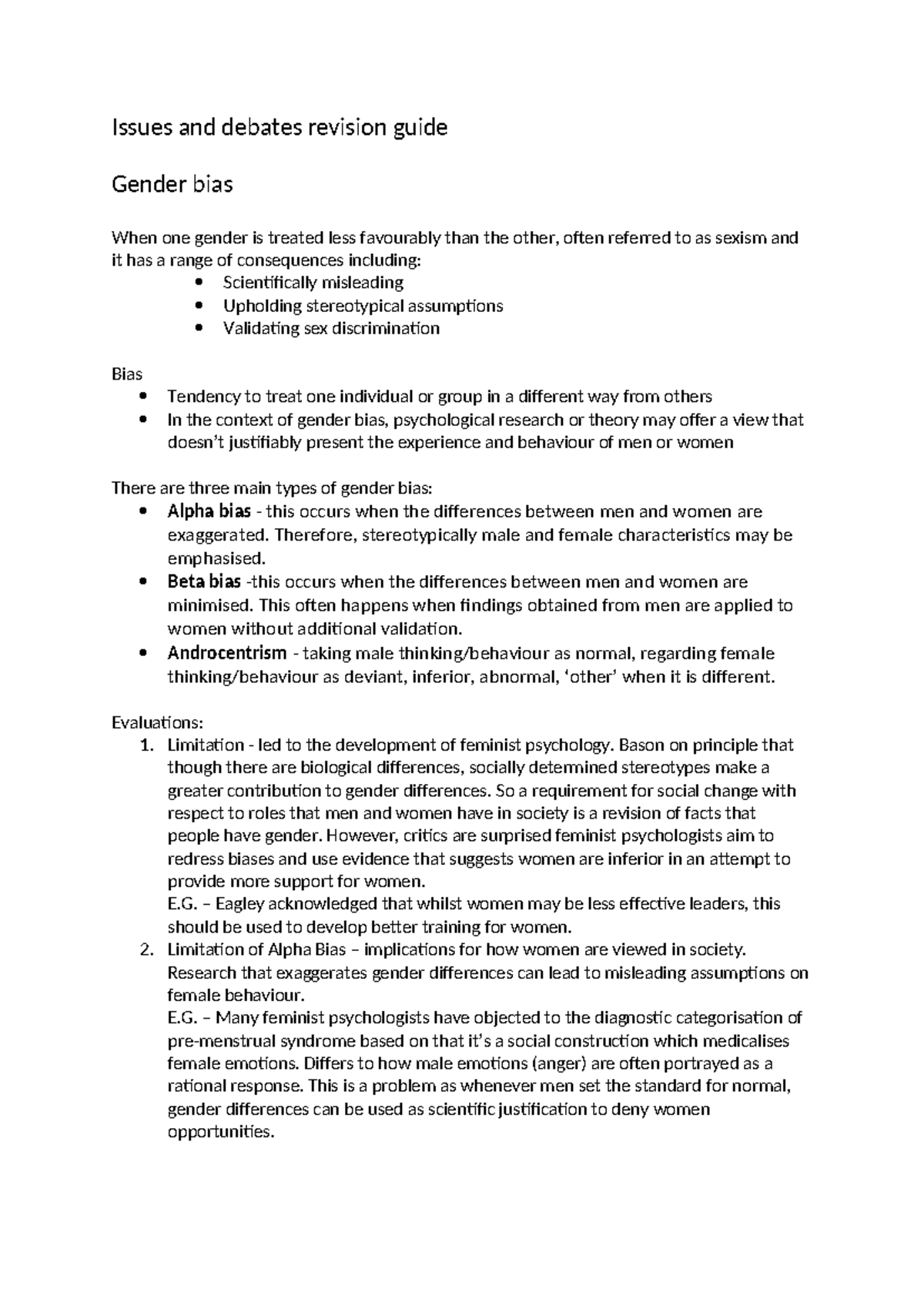 8. Issues and Debates Revision Guide - Issues and debates revision ...