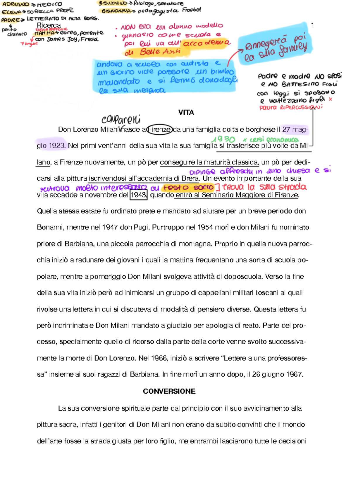 Don Milani - Ricerca 1 Emma Ravaioli Scienze umane Don Milani 15 ...