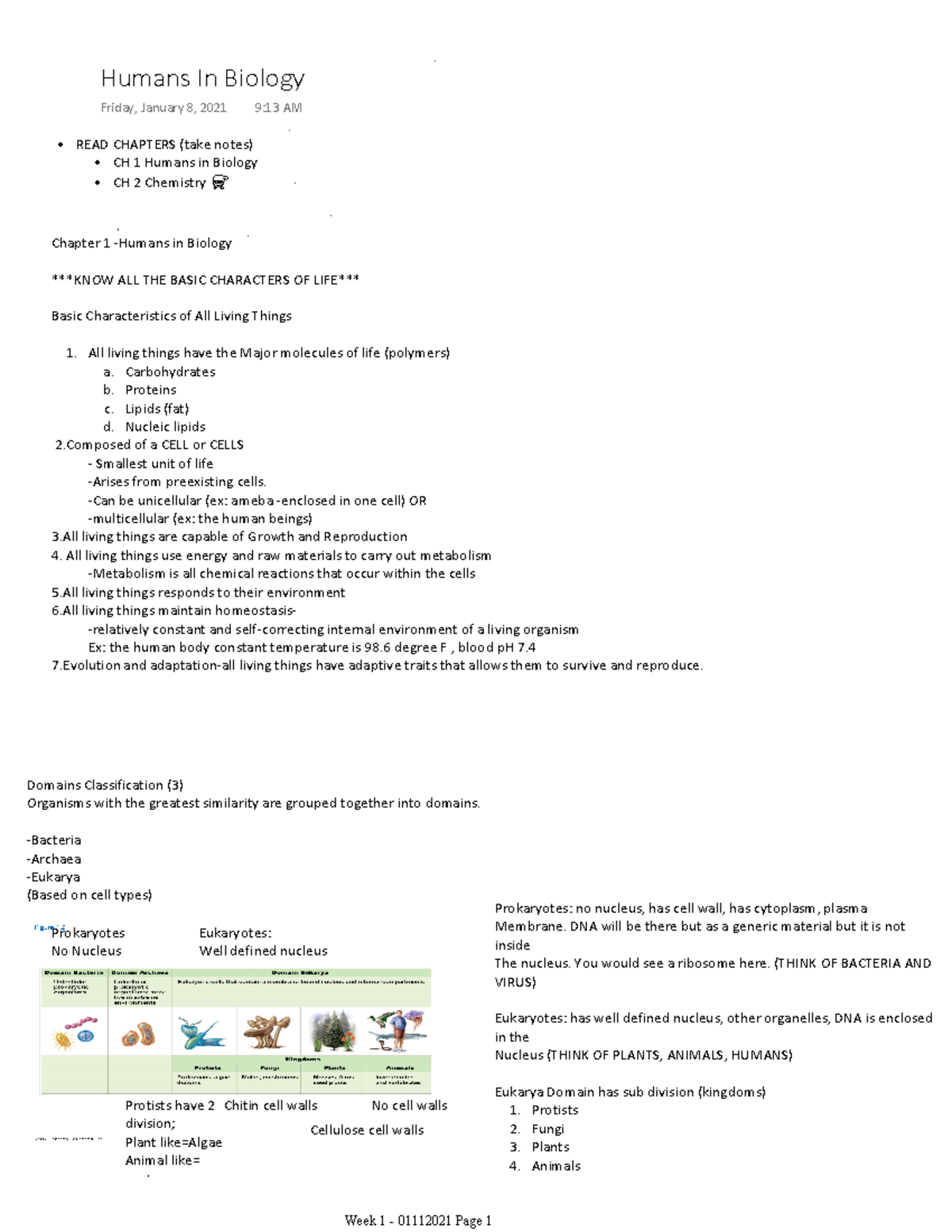 Chp 1 Humans in BIology (BIO5) - CH 1 Humans in Biology CH 2 Chemistry ...