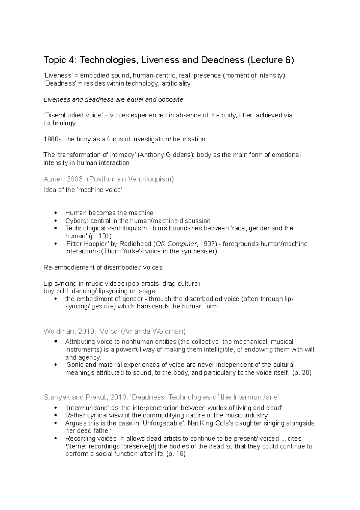 Singing in the 20th and 21st Centuries 5 - Topic 4: Technologies ...