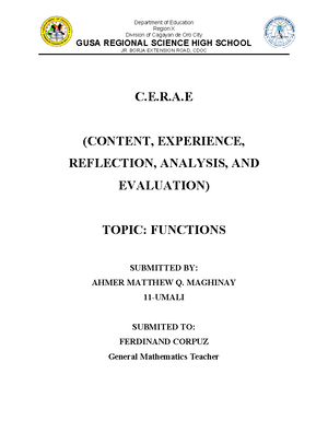 Cerae Logic - Department of Education Region X Division of Cagayan de ...