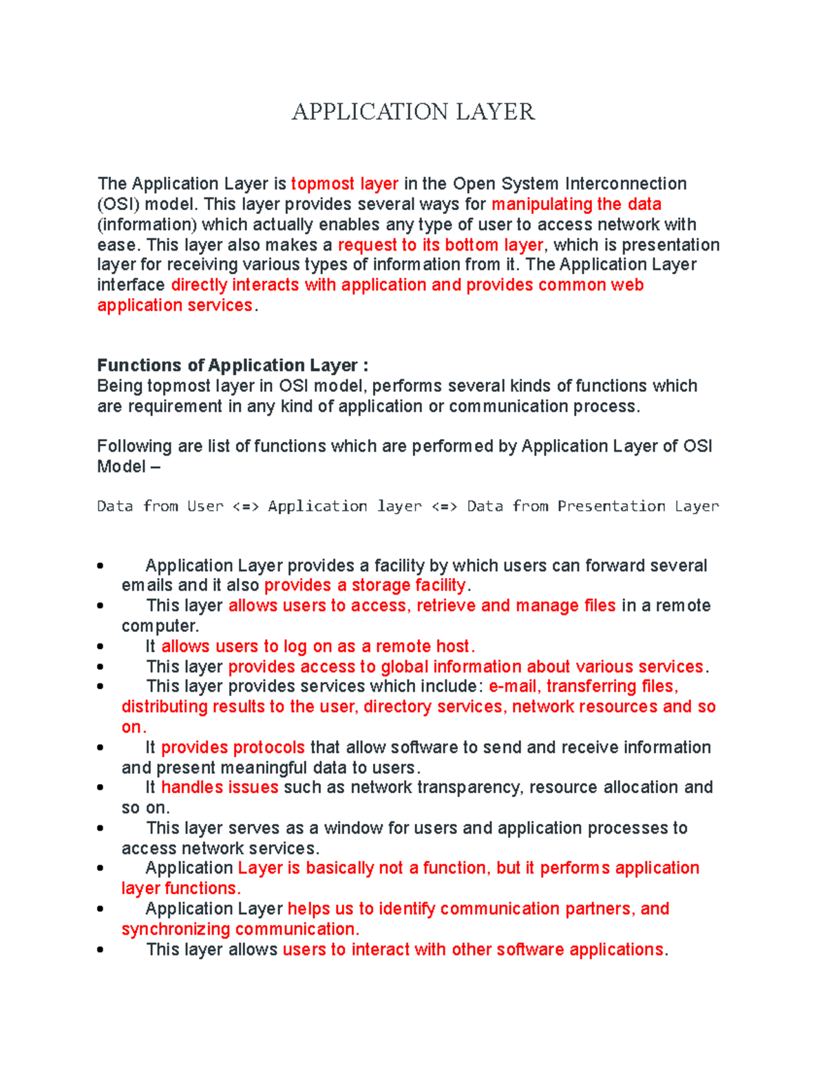 Application Layer Information Security Application Layer The Application Layer Is 