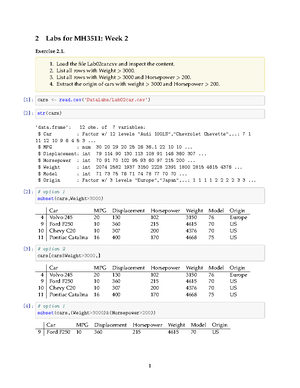 Lab 1 solutions - 1 Labs for MH3511: Week 1 Exercise 1. R can be used ...