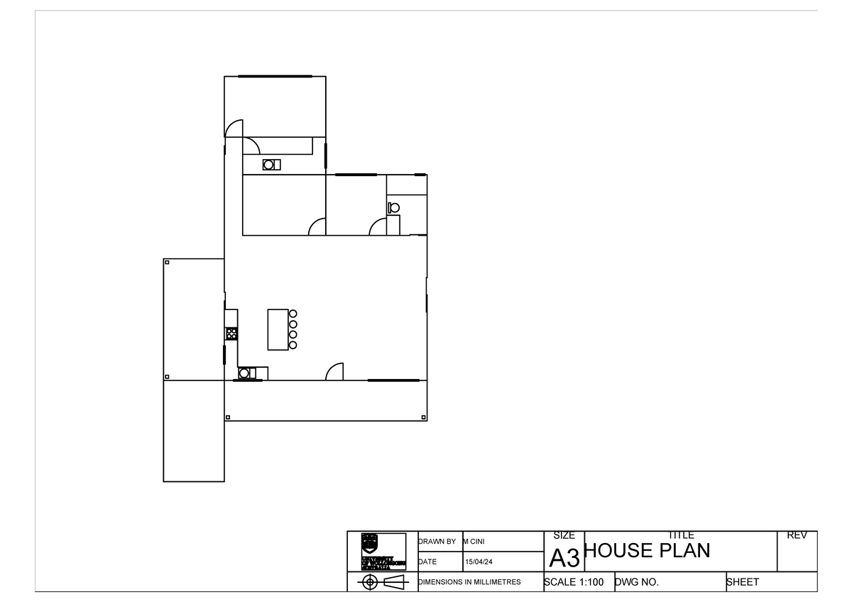 Engg105 prelim house plan-PDF Layout A3 - ENGG105 - A3 SIZE TITLE REV ...