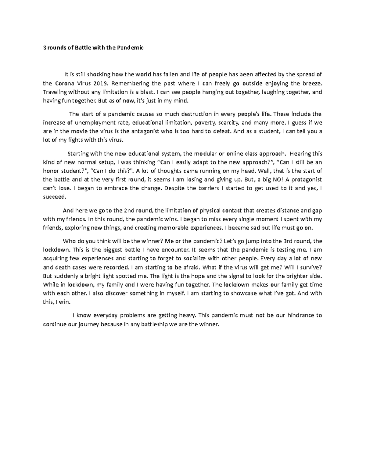 3 rounds of Battle with the Pandemic - Remembering the past where I can ...