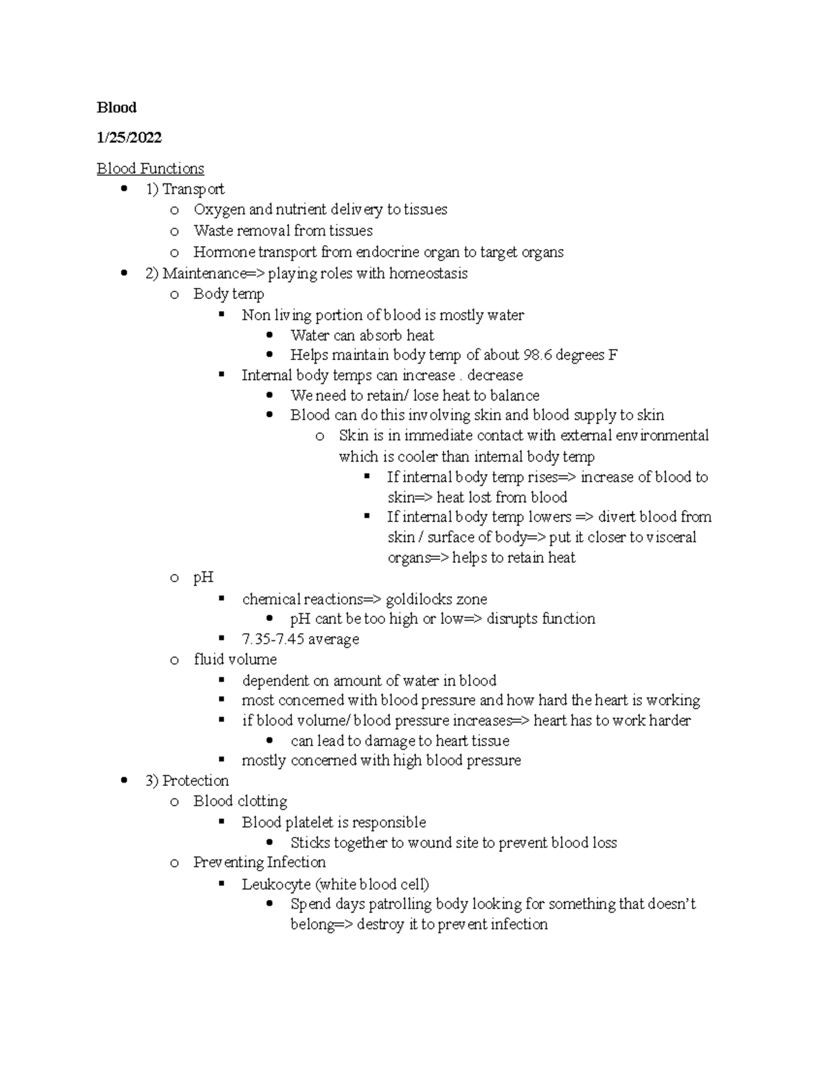 AP Blood (EXAM 1) - Professor Stephens, A01 section, slides info plus ...