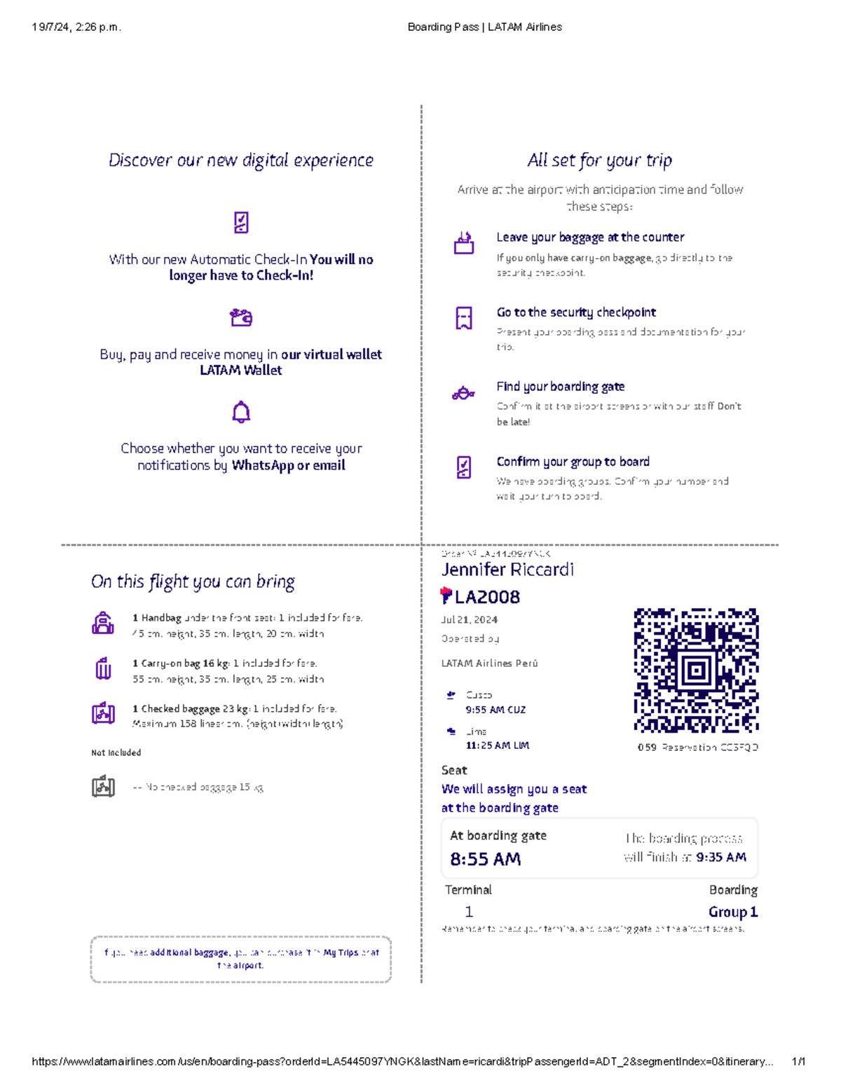 Boarding Pass Jennifer Riccardi - Discover our new digital experience ...