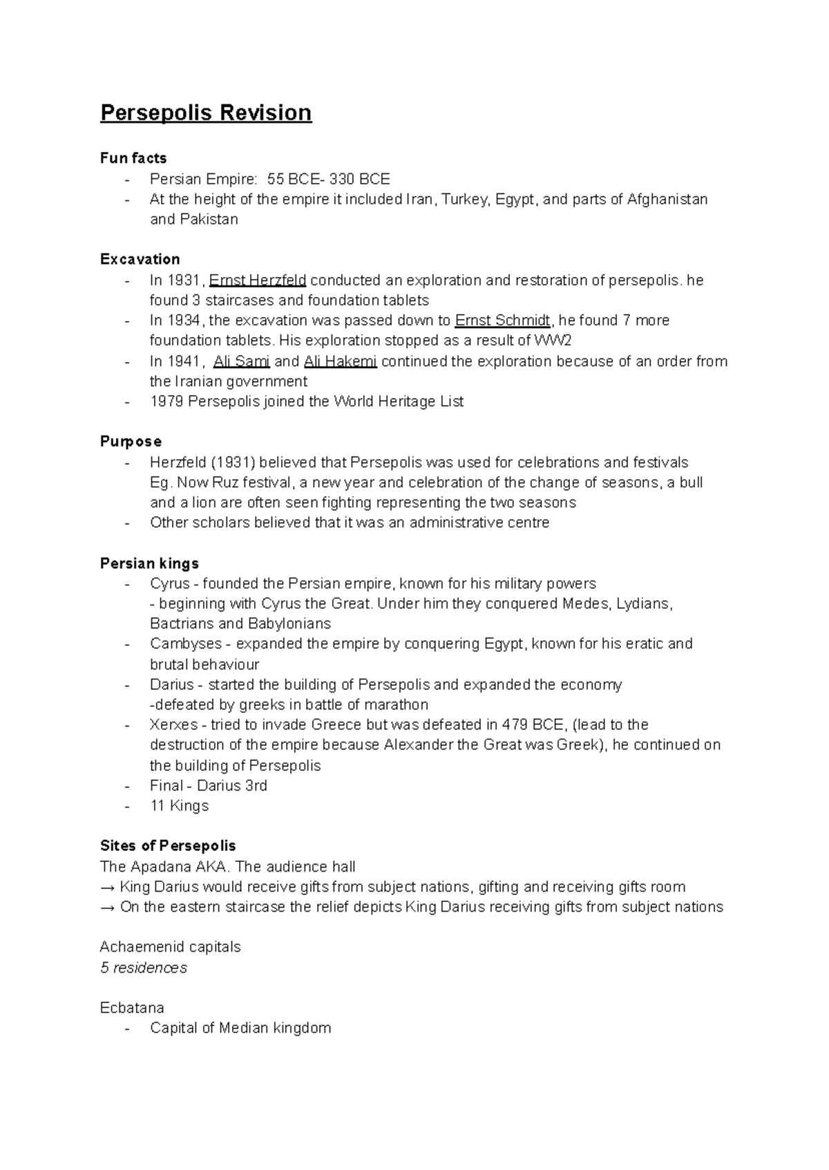 Persepolis Revision - he found 3 staircases and foundation tablets - In ...