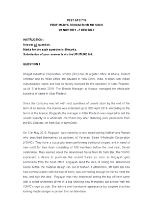 Case study Practical 2 FST648 - FST Food Packaging Technology NAME ...