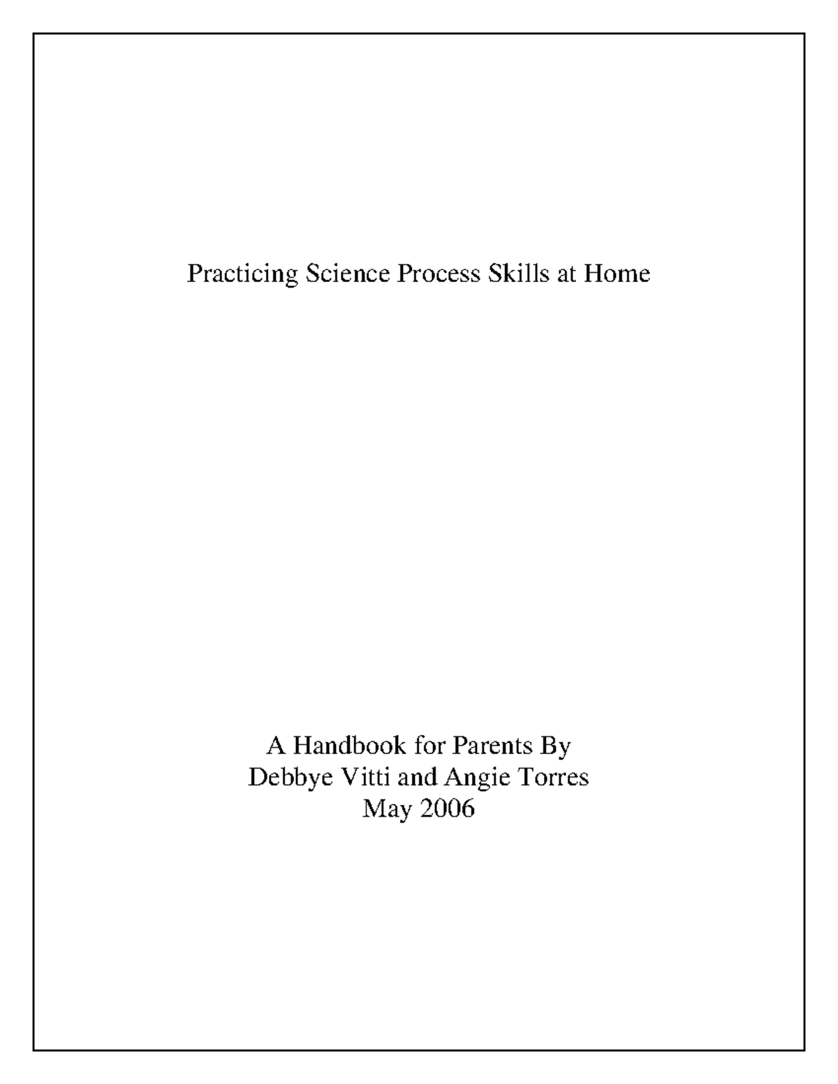 Teaching Scientific Process Skills - Practicing Science Process Skills ...
