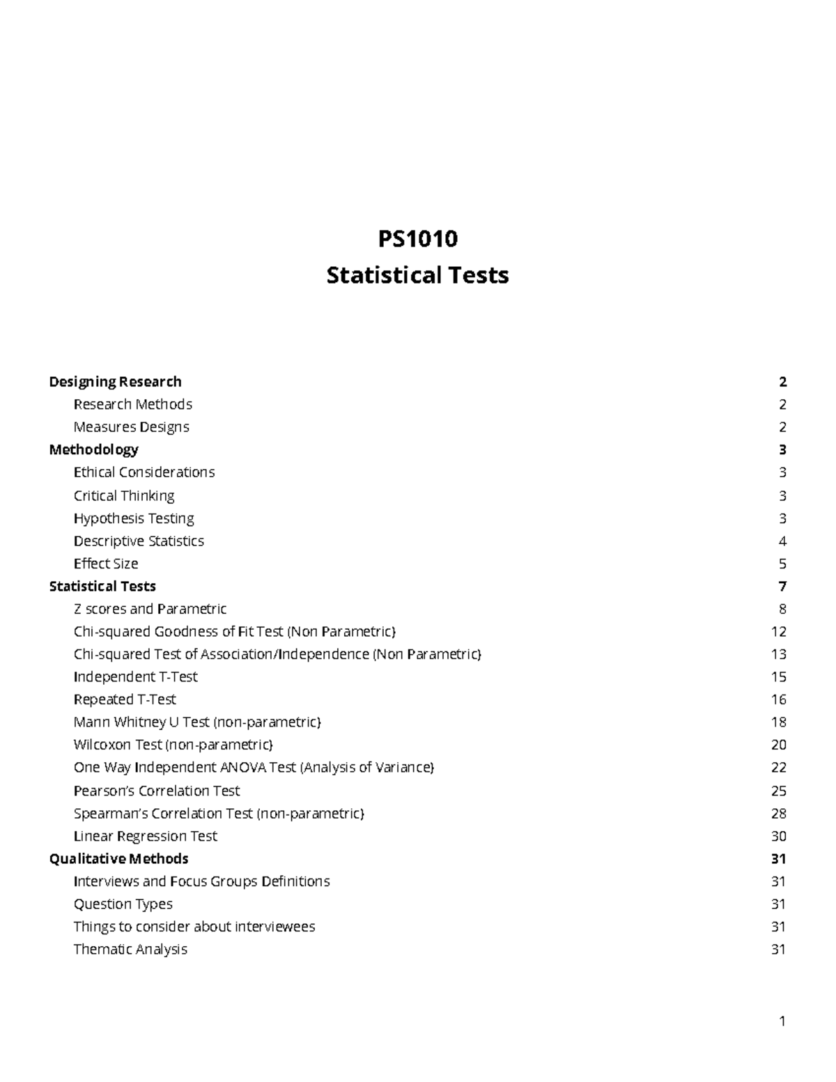 PS1010 Statistic Test Booklet A5 - Statistical Tests - PS Designing ...