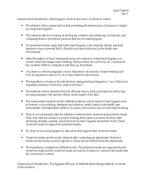 Lab 4: The effects of yeast enzyme metabolic reaction rates at ...