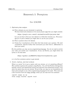 Hw5-2 - Homework assignment from ORIE 4741 taught by Professor ...